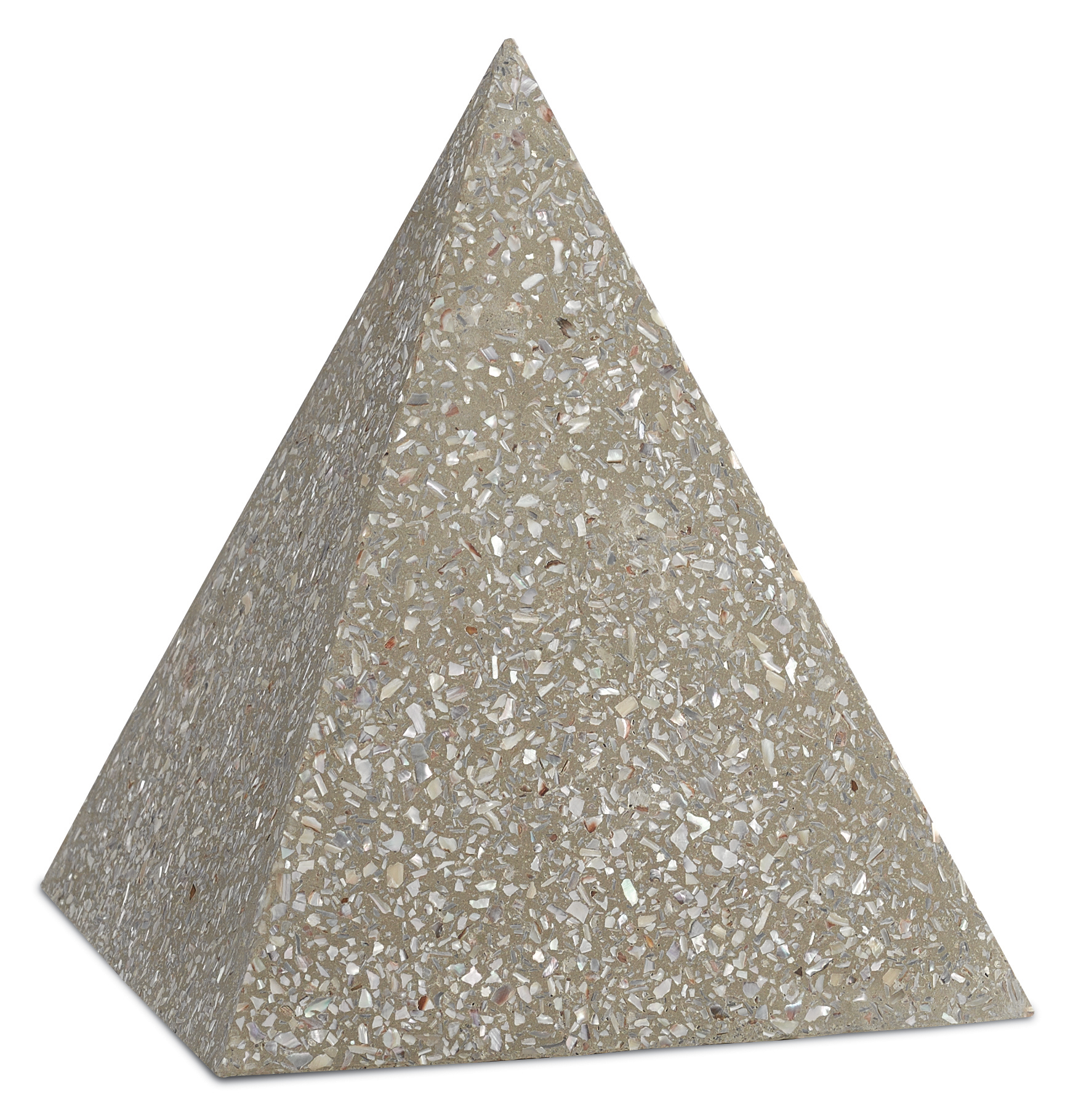 Currey Abalone Large Concrete Pyramid | Gracious Style