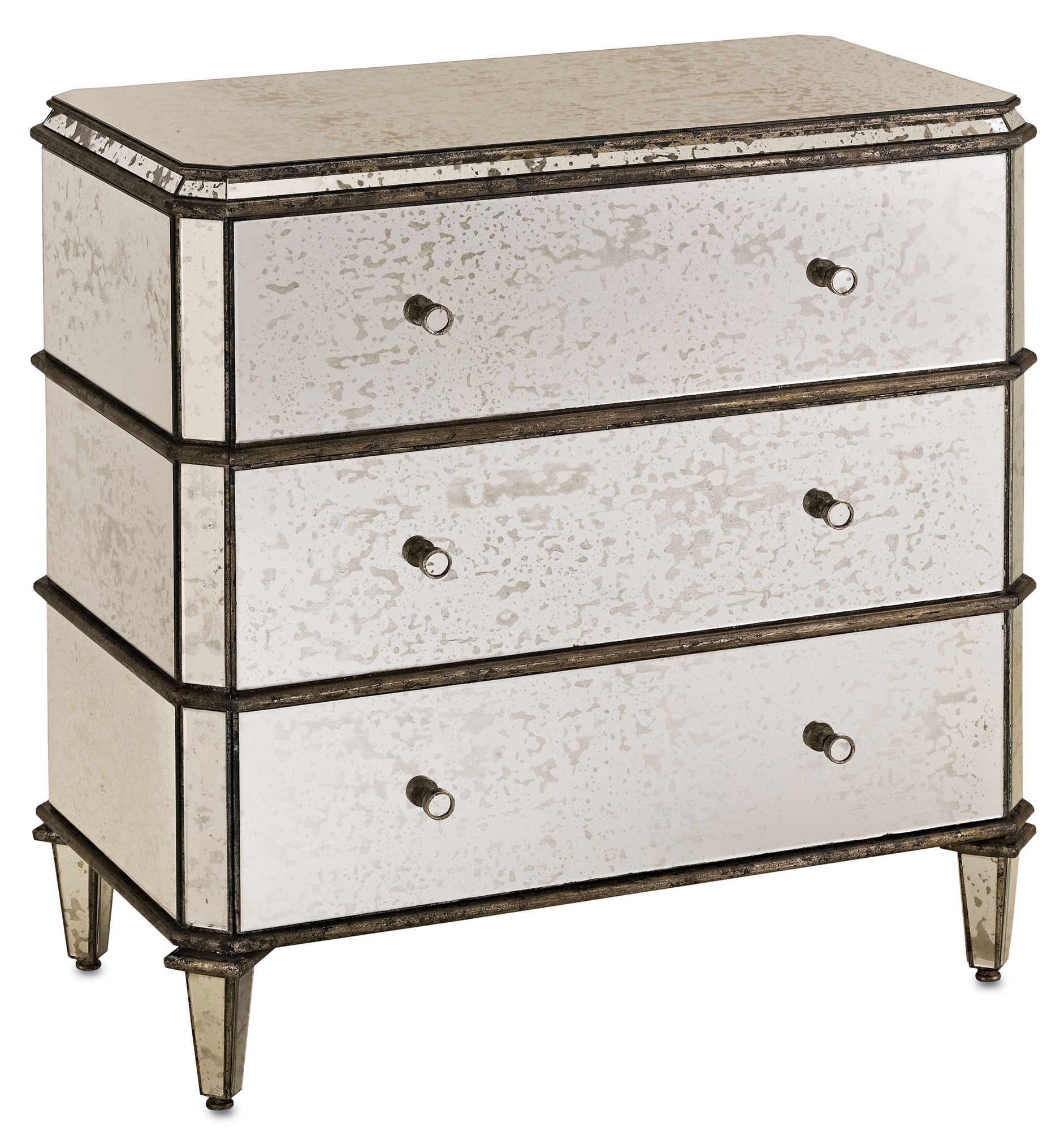 Currey Antiqued Mirror Chest | Gracious Style