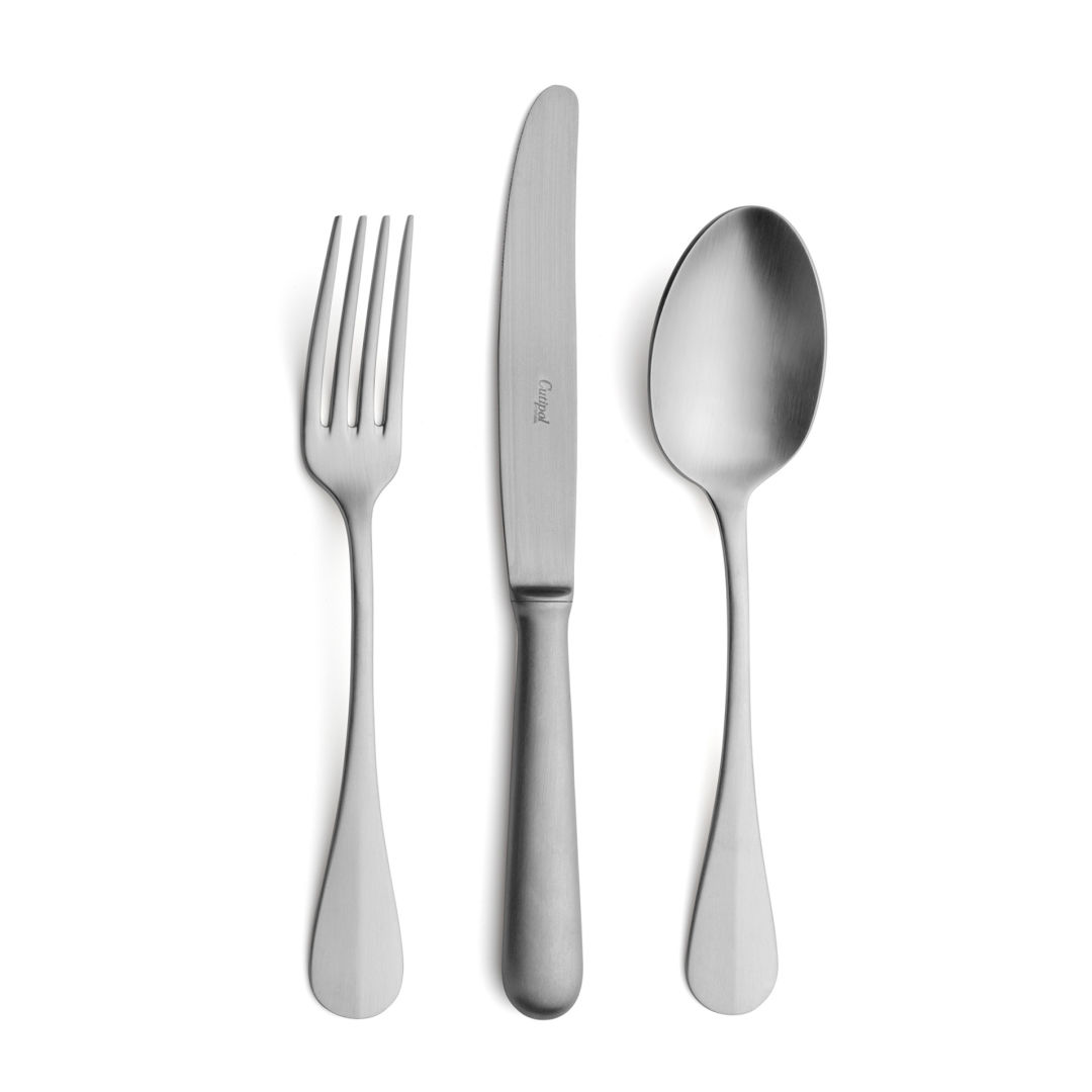 Cutipol Baguette Matte Steel Flatware | Gracious Style