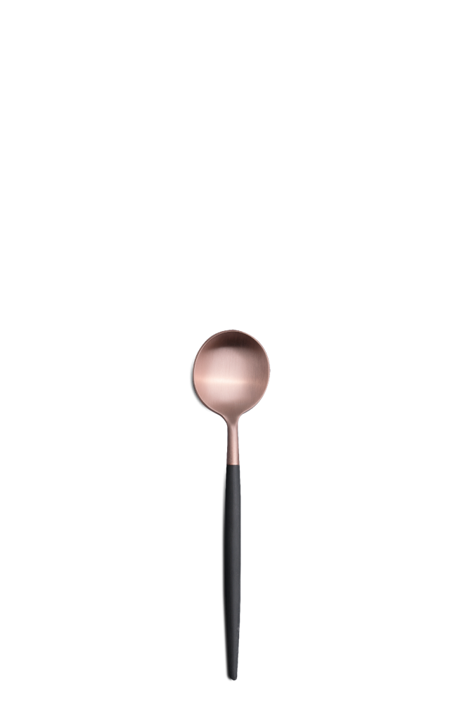 Cutipol Goa Matte Rose Gold/Black Handle Coffee/Tea Spoon 5 in (12.7 cm ...