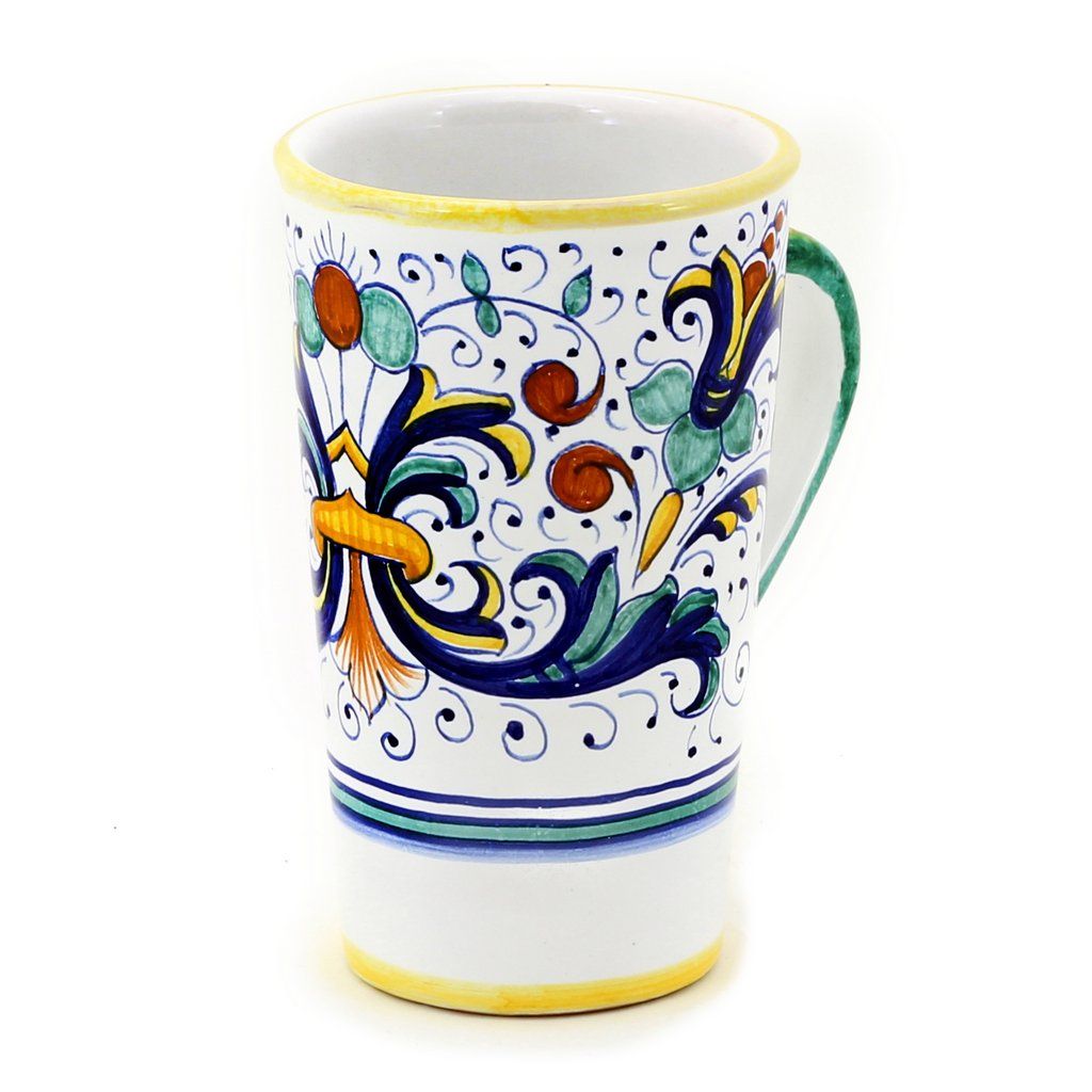 Deruta of Italy Ricco Deruta Tall Mug 6 in high; 16 oz | Gracious Style