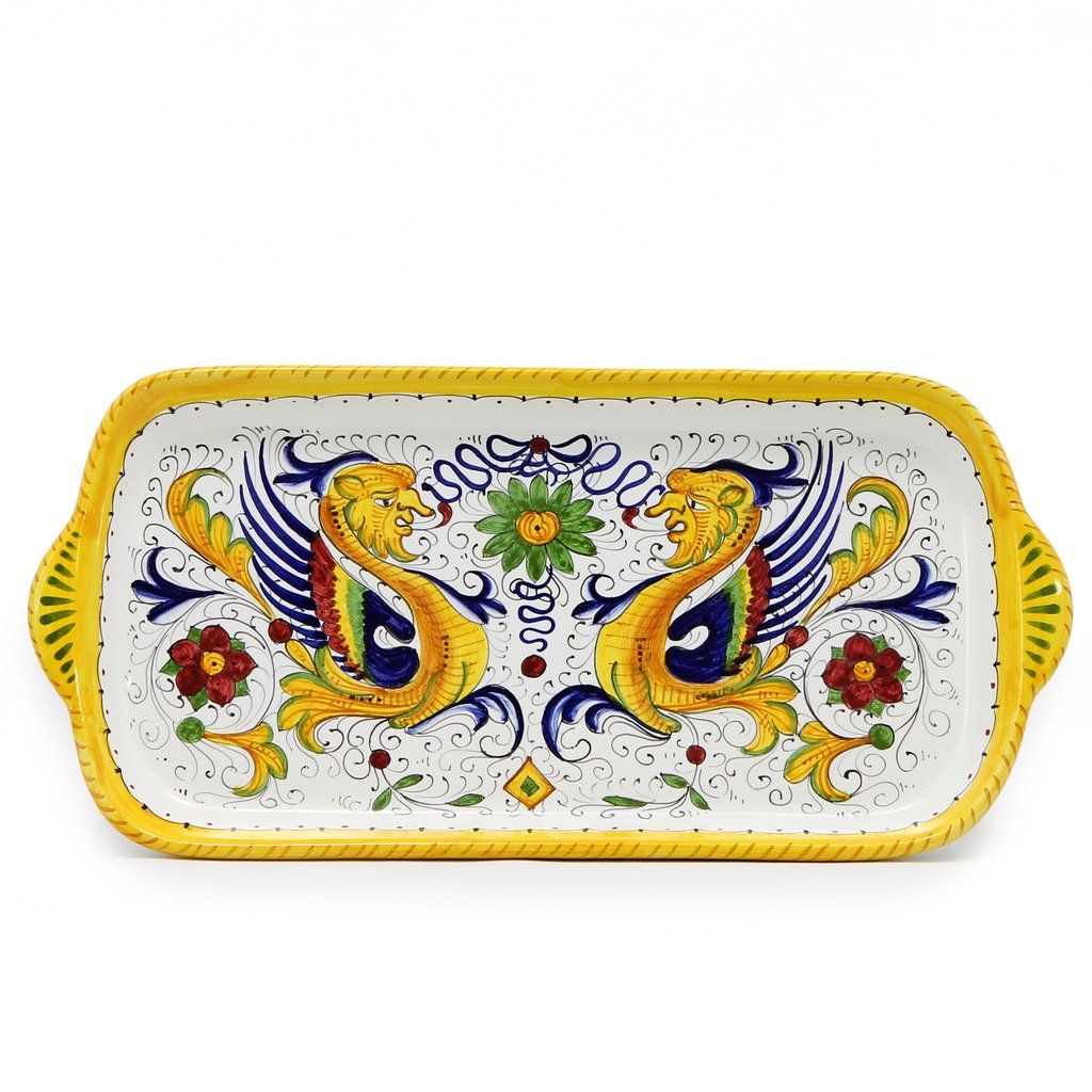 Deruta of Italy Raffaellesco Rectangular Tray 13 Long x 7 | Gracious Style