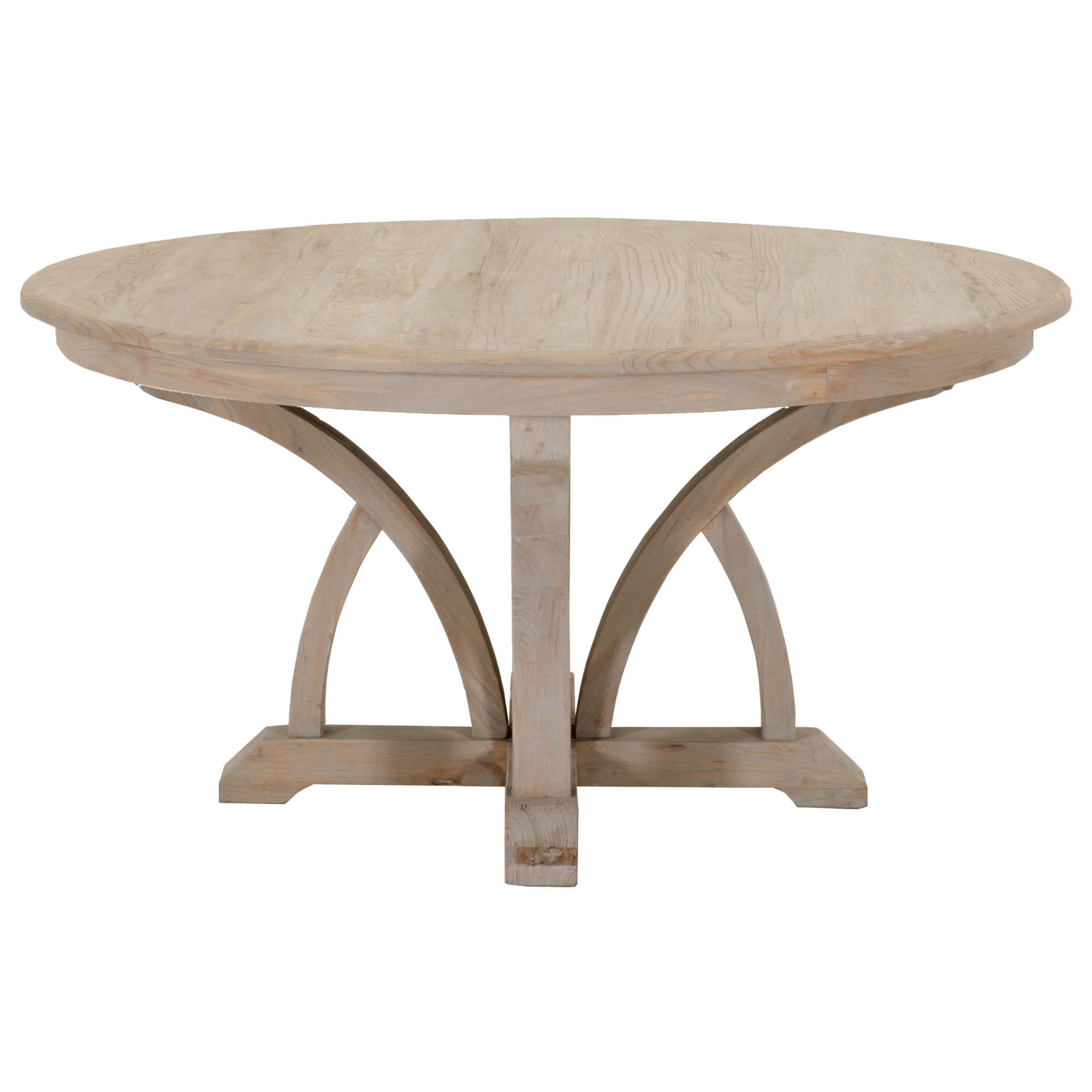 Essentials for Living Carnegie 60" Round Dining Table Smoke Gray Elm ...