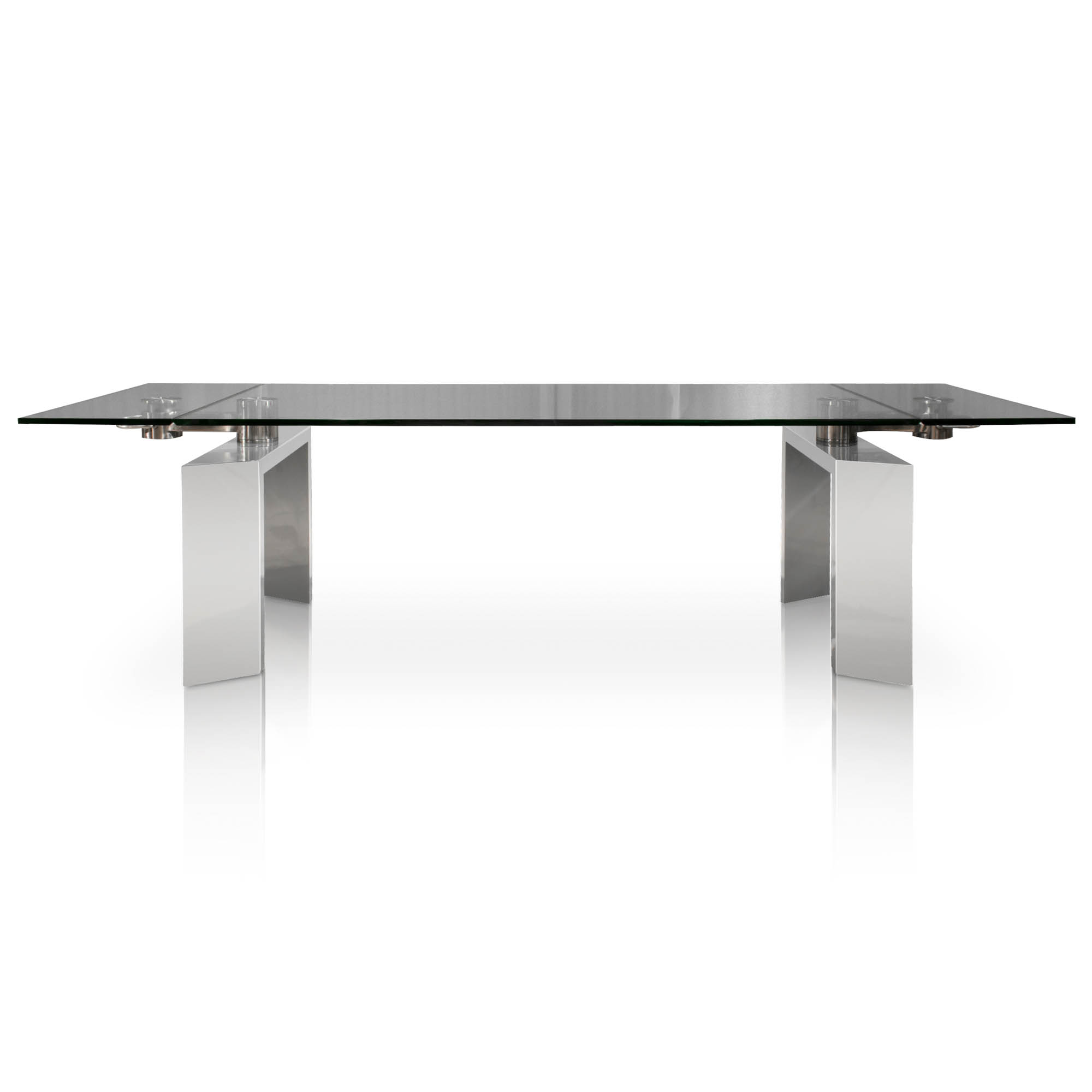 Essentials for Living Mo Extension Dining Table Stainless Steel ...