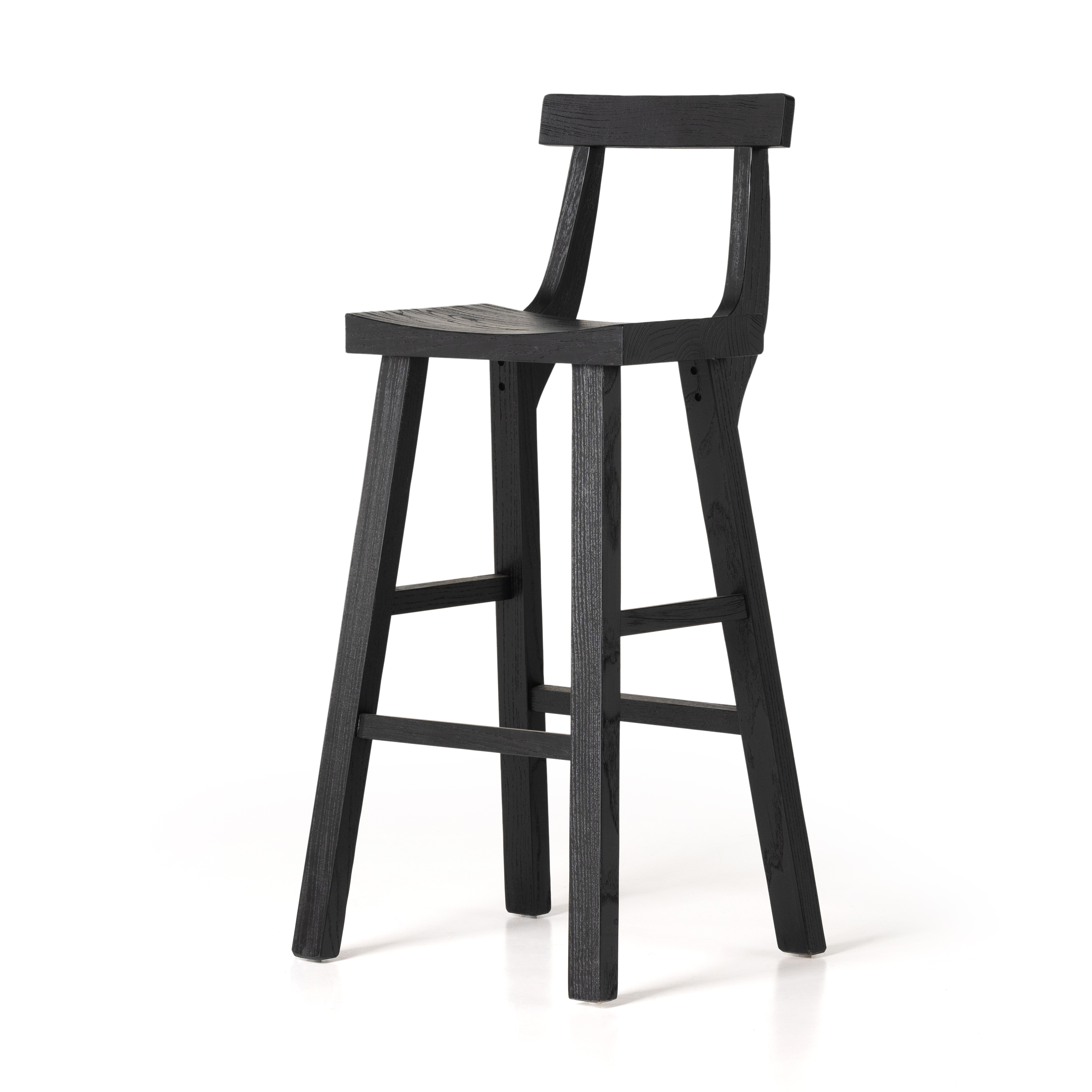 Four Hands Cassell Bar Stool Black Nettlewood | Gracious Style