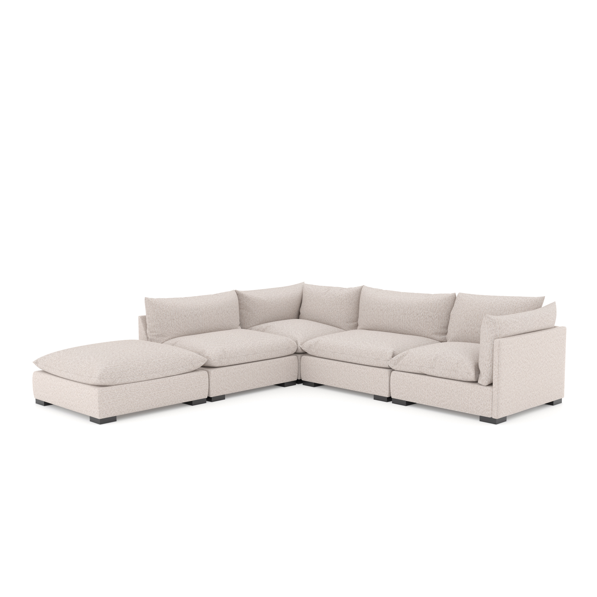Four Hands Westwood 4 Pc Sectional W/ Ottoman Bs Pb | Gracious Style