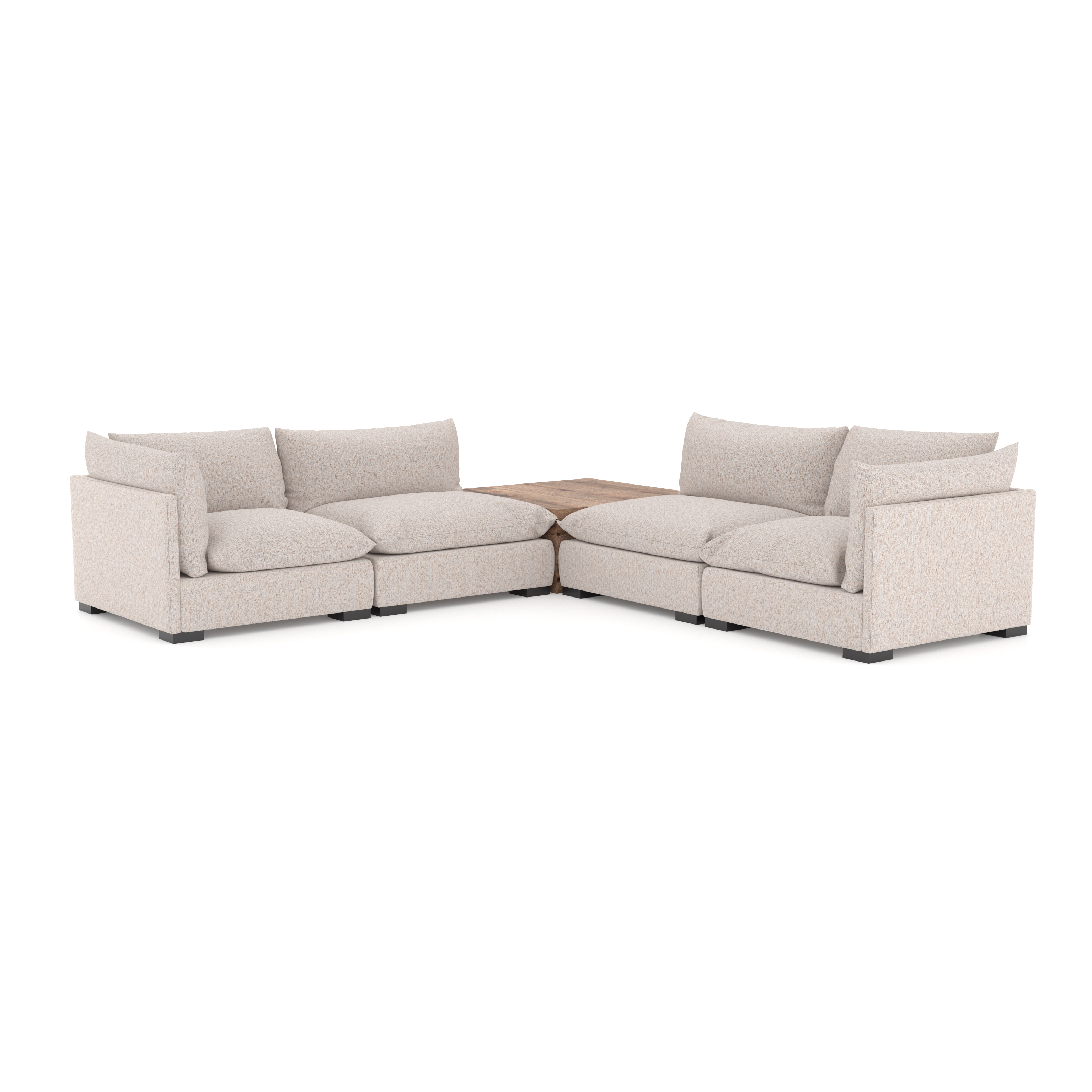 Four Hands Westwood 4 Pc Sectional W/ Corner Table Bp | Gracious Style