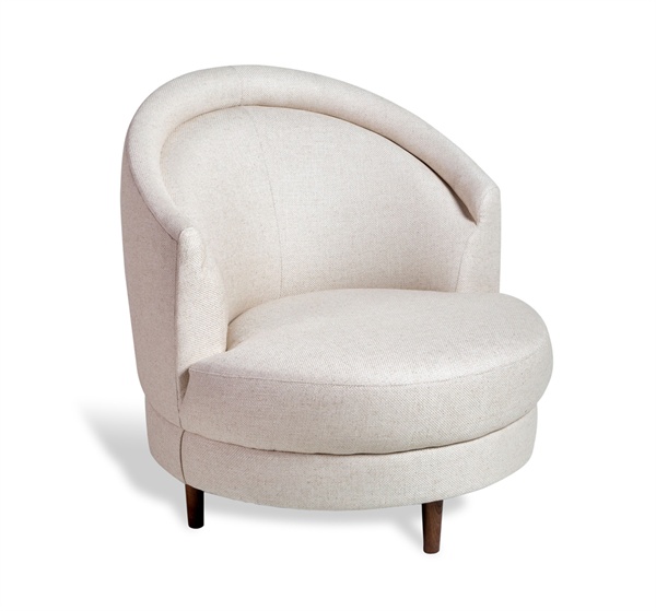 Interlude Home Capri Swivel Lounge Chair - Cream | Gracious Style
