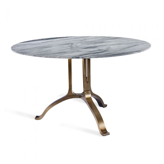 Interlude Home Tanner Round Dining Table Grey | Gracious Style