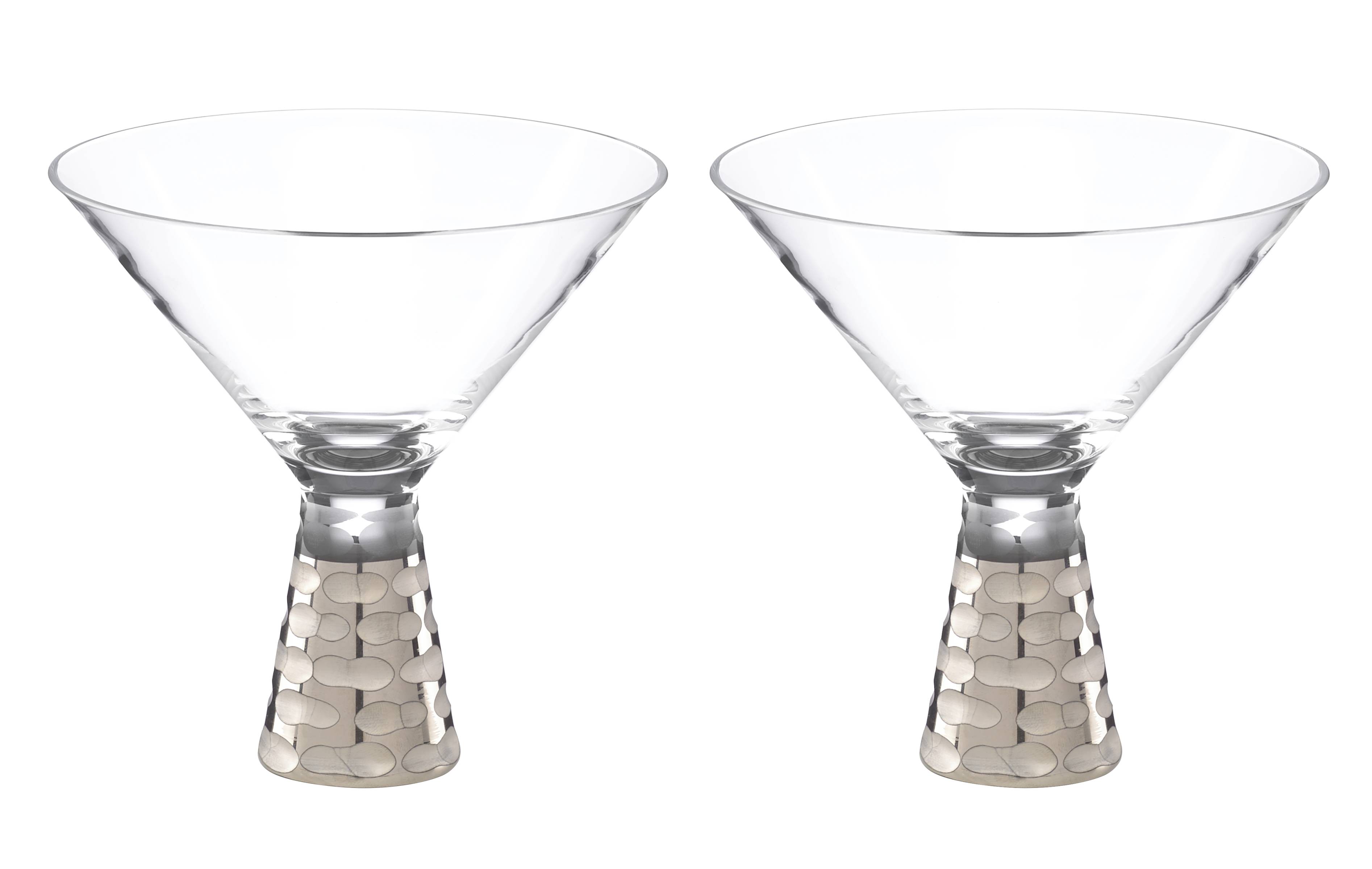 Michael Wainwright Truro Platinum Martini Set of Two 5 in, 8Oz ...