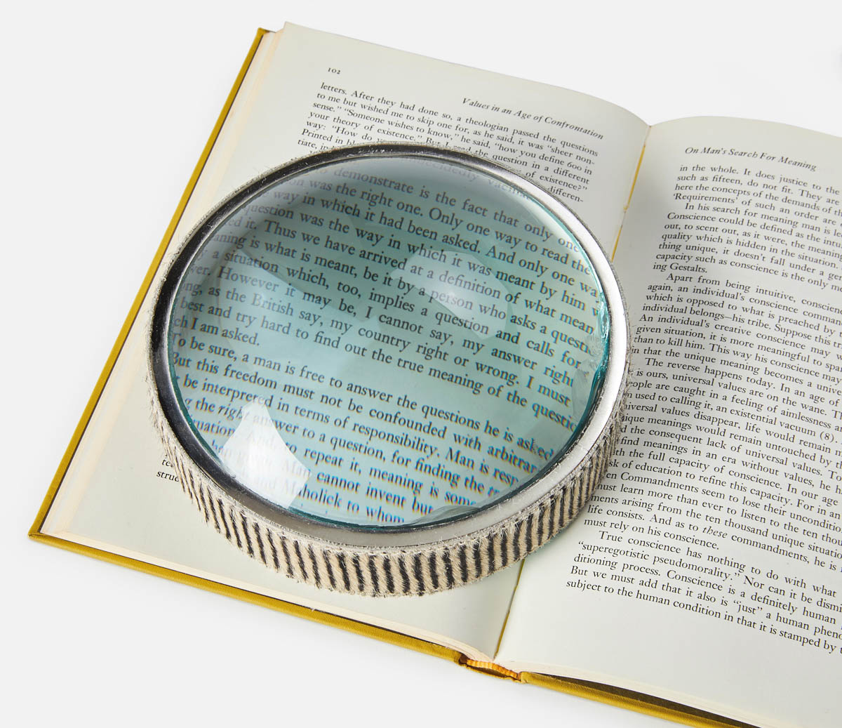 Pigeon & Poodle Surat Brown Candy Striped Magnifying Glass Large Hair ...