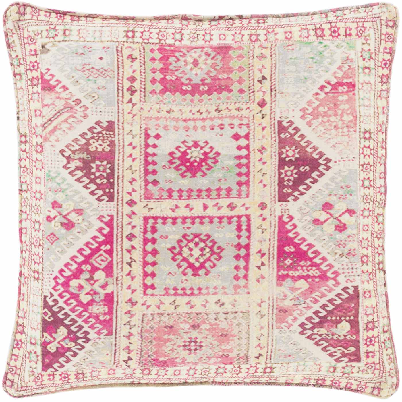 Pine Cone Hill Lolita Linen Kilim Print Decorative Pillow 20" Square ...
