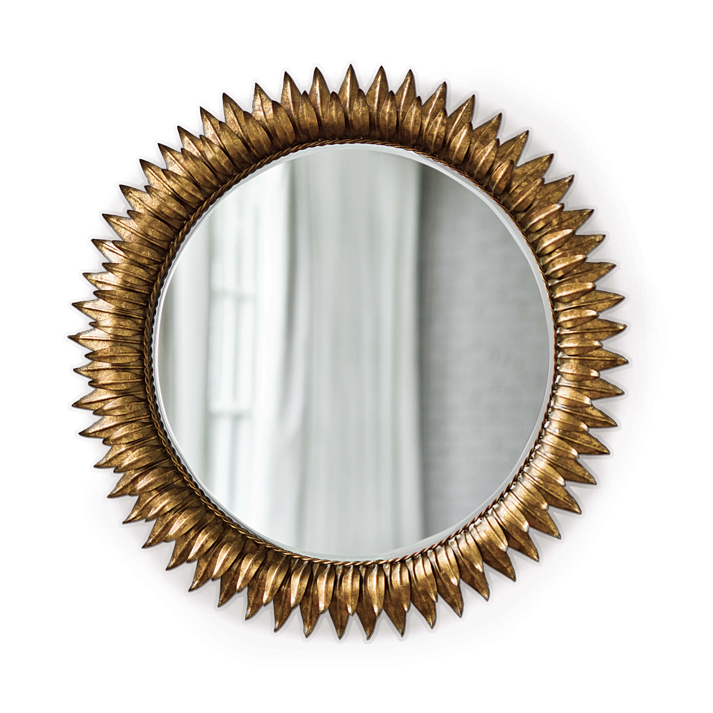 Regina Andrew Sunflower Round Mirror Small Antique Gold | Gracious Style
