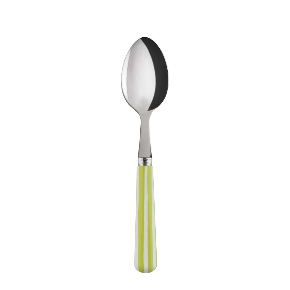 Sabre White Stripe Lime Flatware | Gracious Style