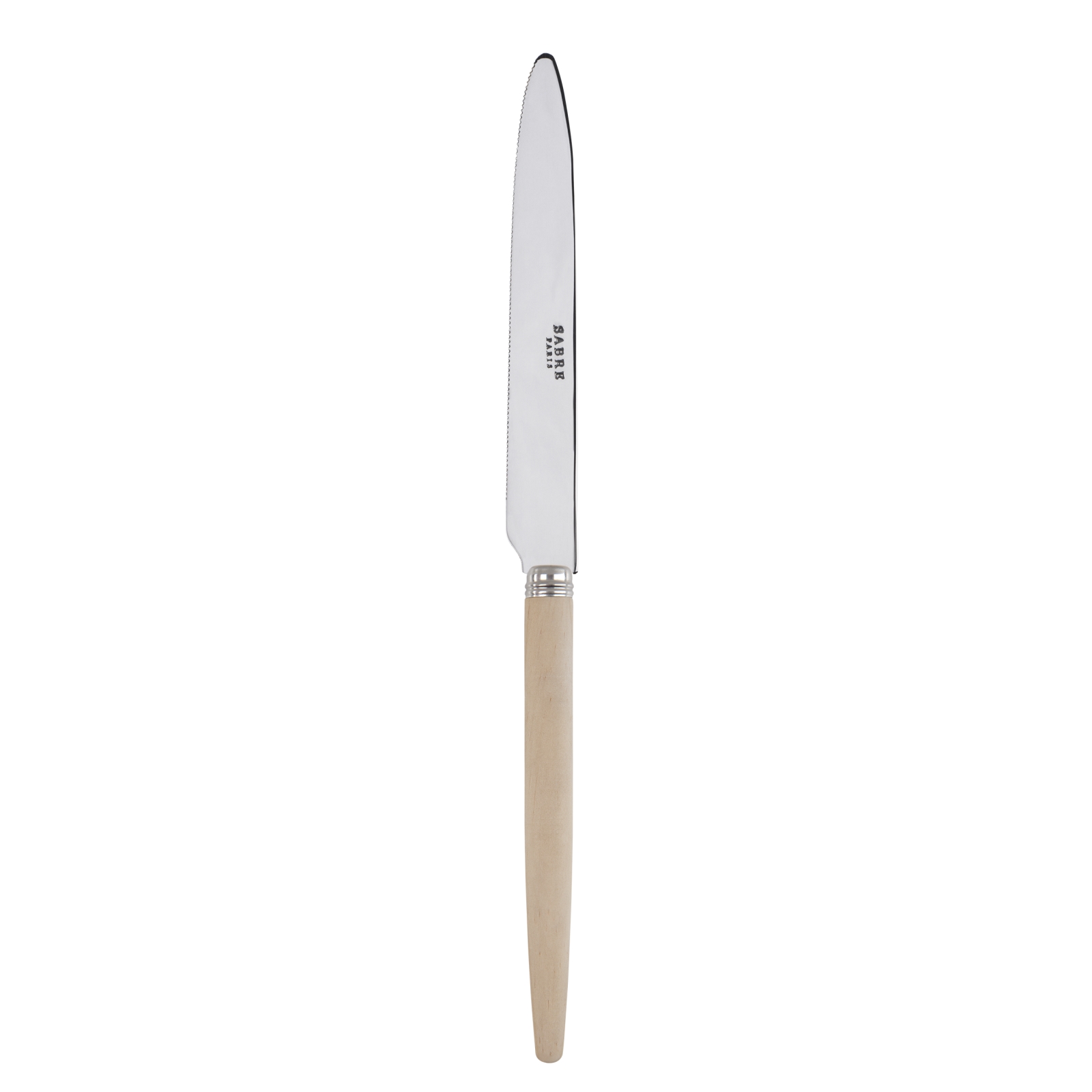 Sabre Jonc Light Wood Serrated Dinner Knife Blade | Gracious Style