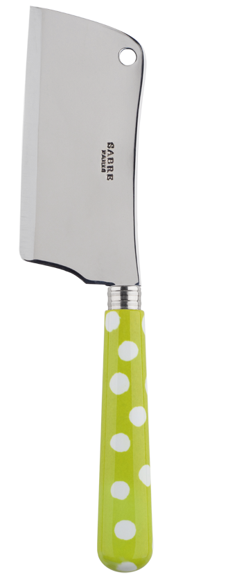 Sabre White Dots Lime Cheese Cleaver | Gracious Style
