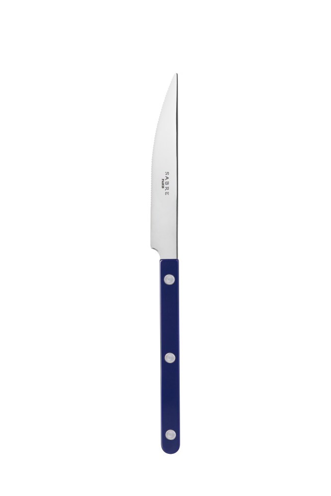 Sabre Bistrot Shiny Blue Dinner Knife | Gracious Style