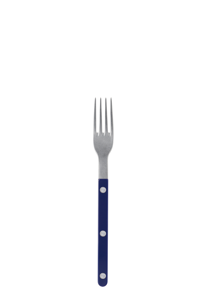 Sabre Bistrot Vintage Solid Navy Blue Salad Fork | Gracious Style