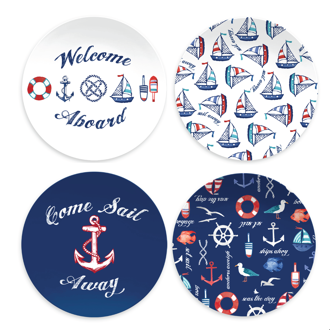 TarHong Nautical Melamine Dinnerware | Gracious Style