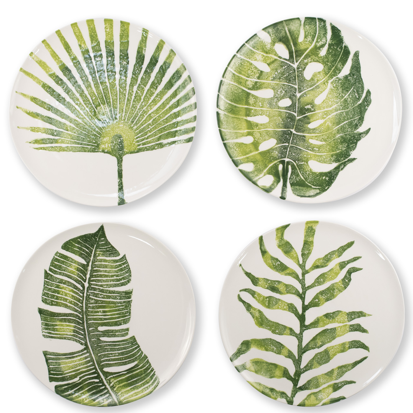 Vietri Into The Jungle Assorted Dinner Plates, Set of Four 11.5"D ...